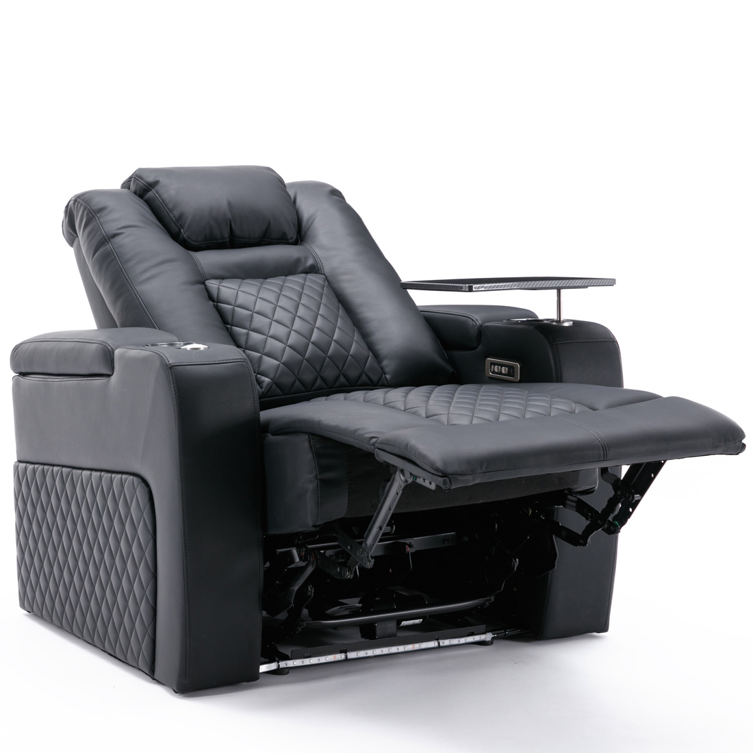 BROADWAY ELECTRIC RECLINER CINEMA CHAIR 1,2,3 & 4 SEATER AIR LEATHER ...